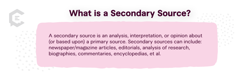 Primary Vs Secondary Sources Definitions And Examples