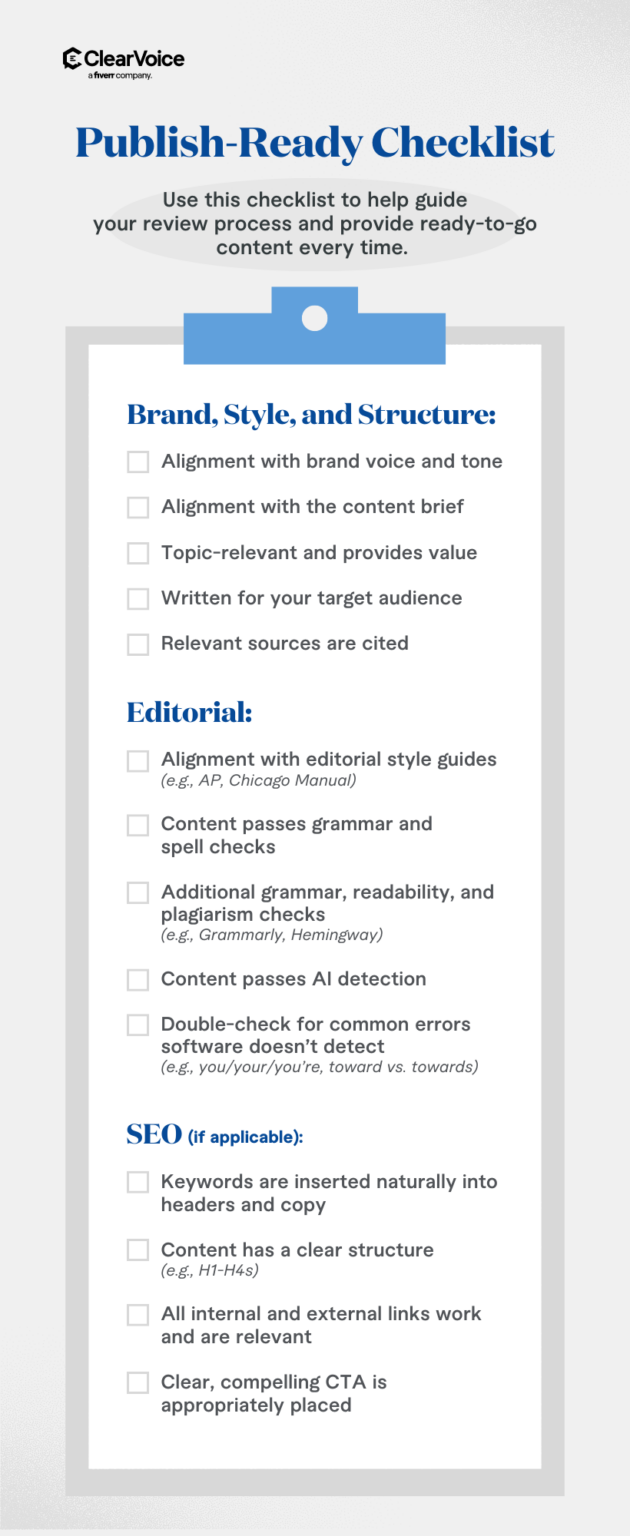 The Publish-Ready Checklist: How to Ensure Quality Content