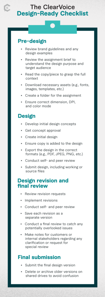 Design Ready Checklist: Your Ultimate Guide | ClearVoice